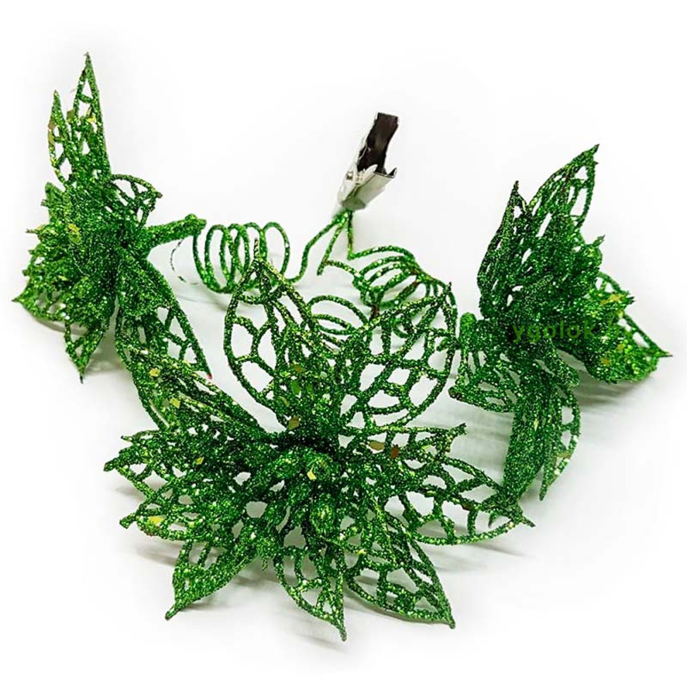 Украшение новогоднее Три цветка 7.6 см — купить по низкой цене | Ugolok.by