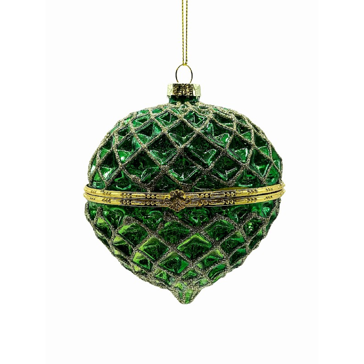 Елочная игрушка «Шкатулка», 10 см (изумрудная, 22-90) — купить по низкой цене | Ugolok.by
