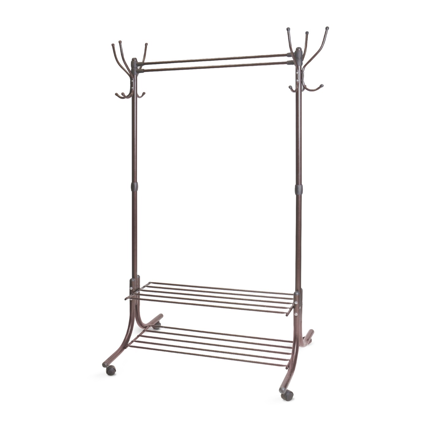 Вешалка гардеробная с полками NIKA ВГП90-6 (черный) — купить по низкой цене | Ugolok.by