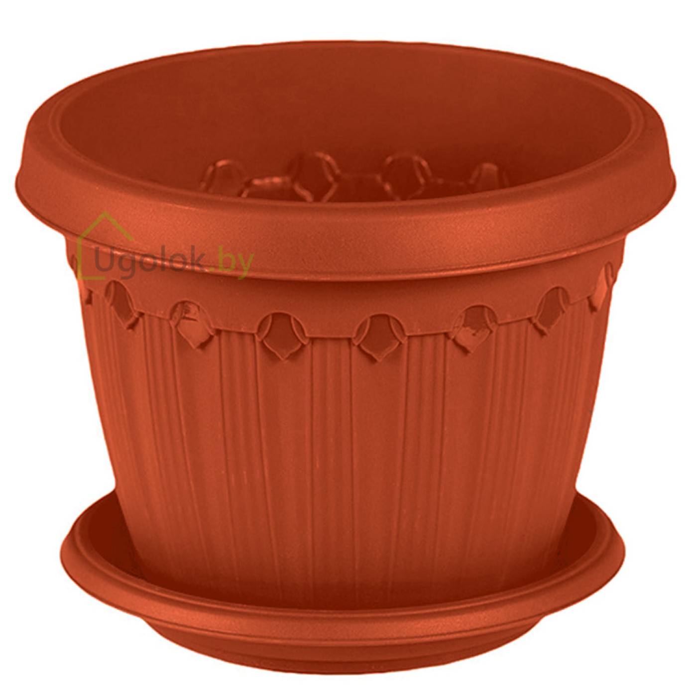 Кашпо Флавия 35 л с поддоном (терракота) — купить по низкой цене | Ugolok.by