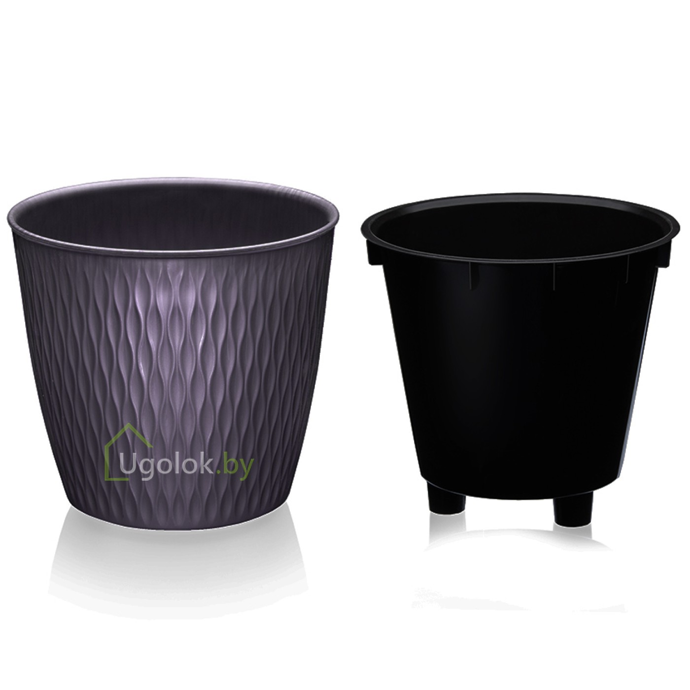 Кашпо со вставкой Эль­ф­пла­ст Kerama, 4,6 л (фиолетовое, EP496-6) — купить по низкой цене ...