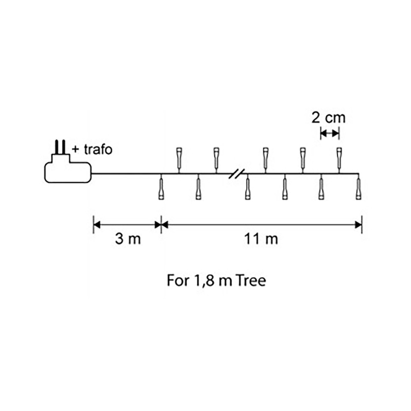 Гирлянда светодиодная String Light, 14 м, 8 режимов, 700 ламп (теплый ...