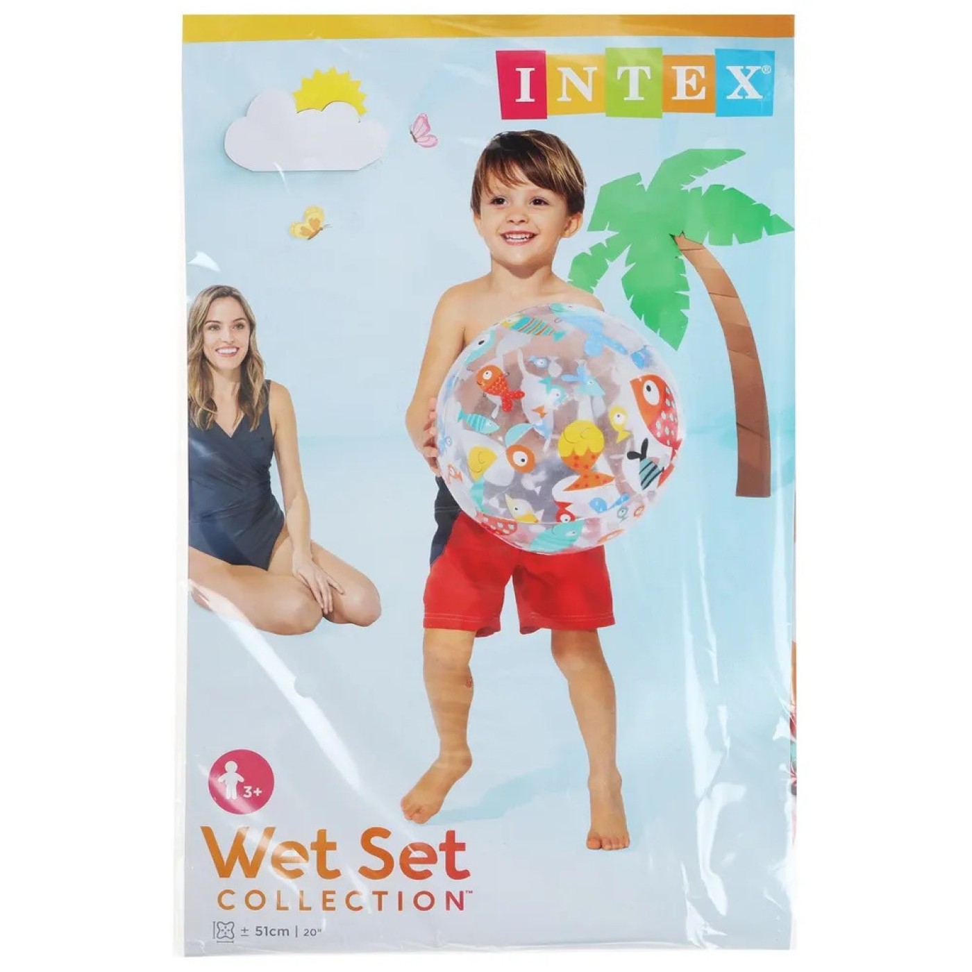 Мяч пляжный Intex 59040NP Lively Print 51 см (рыбки) — купить по низкой ...